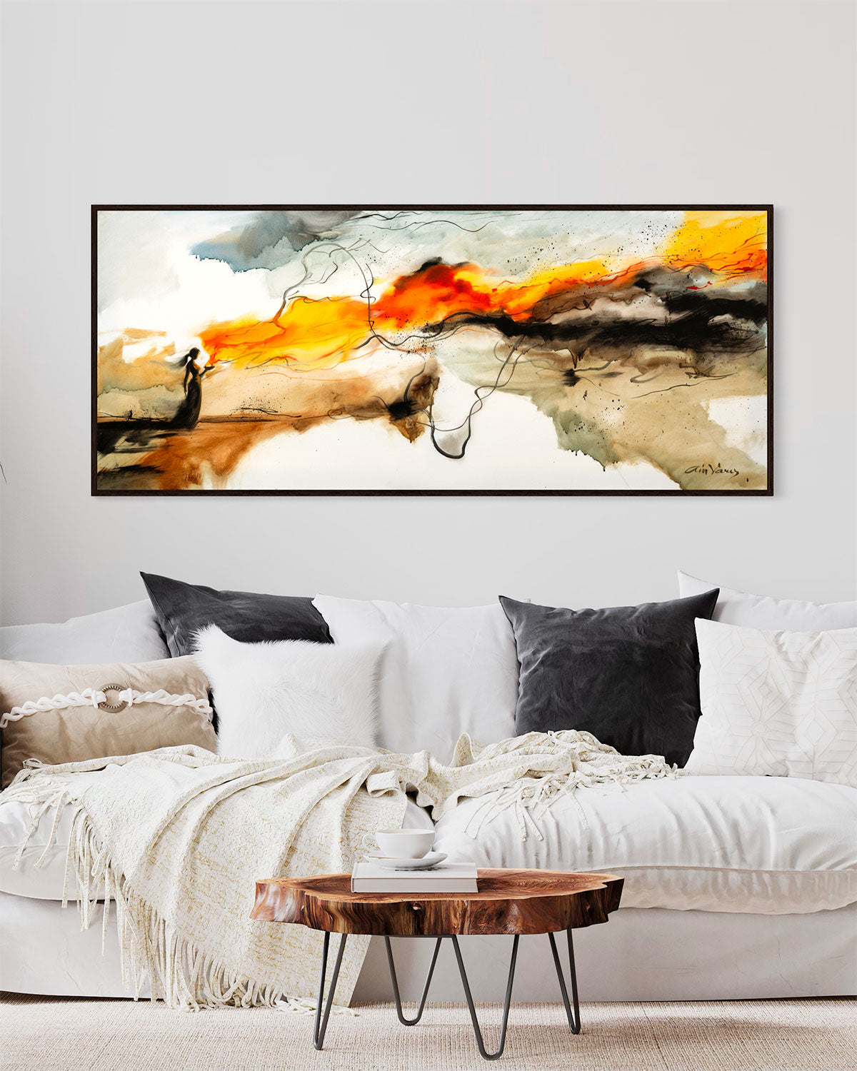 Original abstract painting - I keep my lamp burning - Ain Vares Art ...