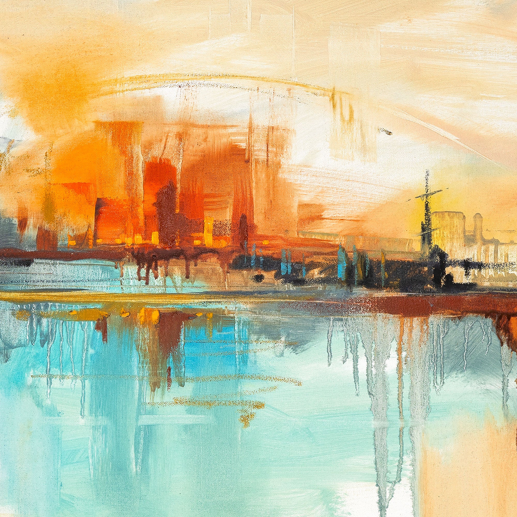 Original abstract painting - Journey to the Holy City - Ain Vares Art ...